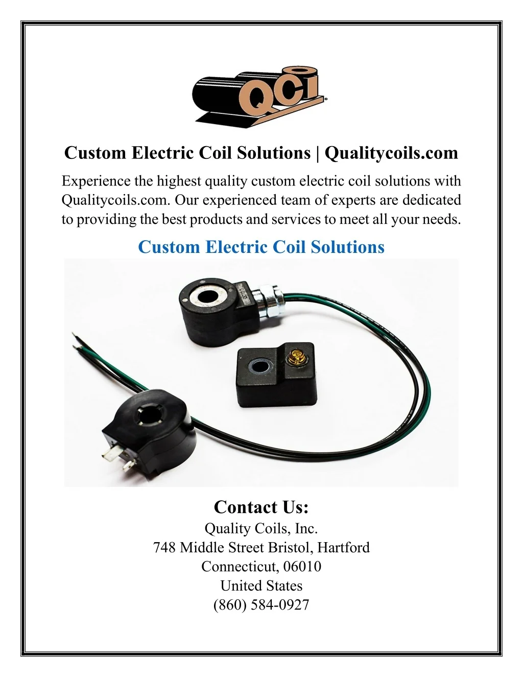PPT - Custom Electric Coil Solutions | Qualitycoils.com PowerPoint ...