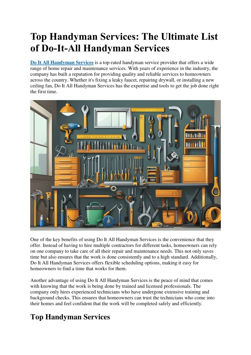 PPT - Top Handyman Services The Ultimate List of Do-It-All Handyman ...