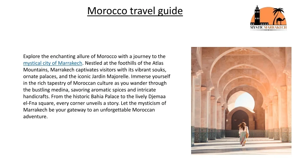 PPT - Morocco travel guide PowerPoint Presentation, free download - ID:12759187