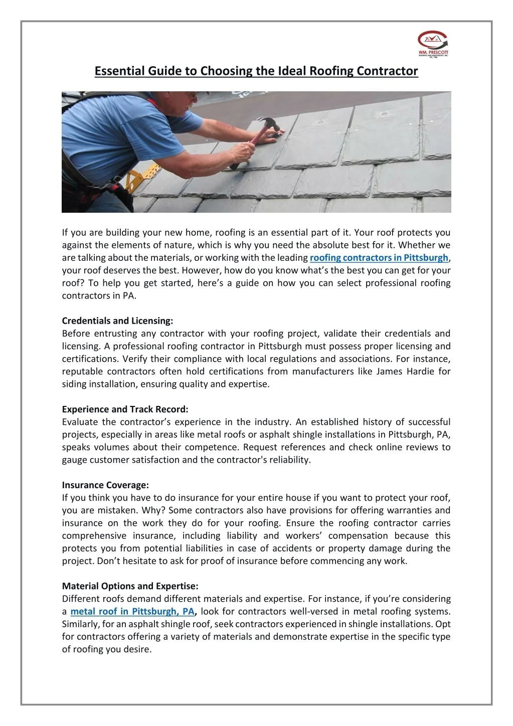 PPT - Essential Guide to Choosing the Ideal Roofing Contractor ...