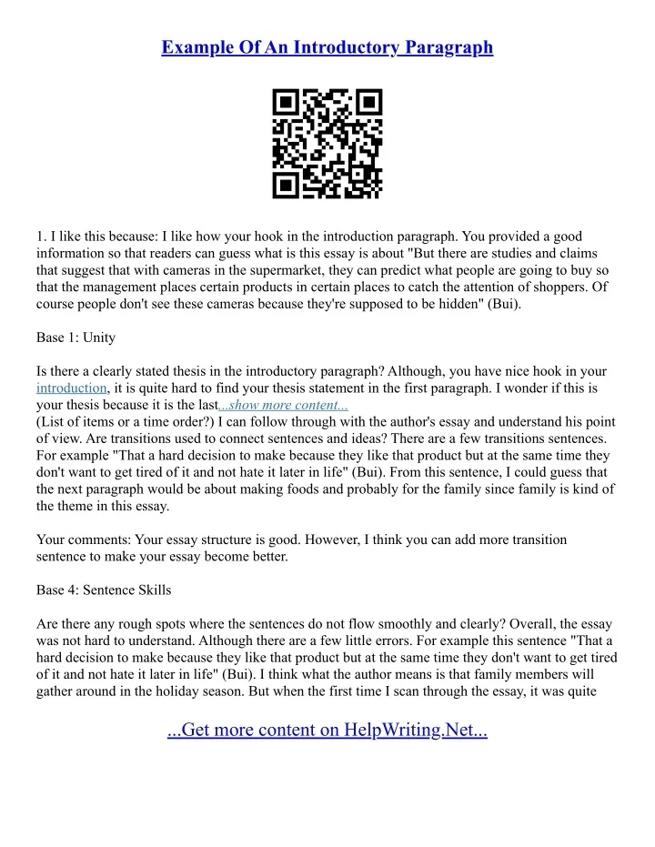 PPT How To Write An Introductory Paragraph For An Essay PowerPoint