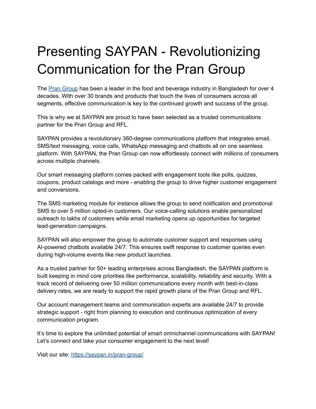 PPT - Presenting SAYPAN - Revolutionizing Communication for the Pran ...