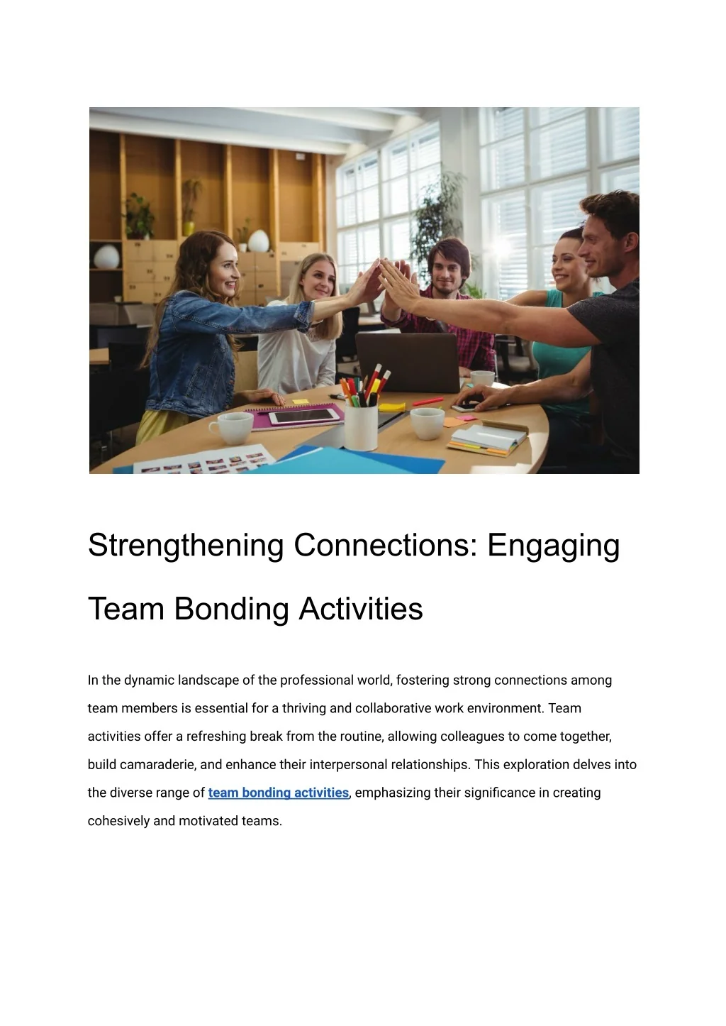 PPT - Strengthening Connections_ Engaging Team Bonding Activities PowerPoint Presentation - ID ...