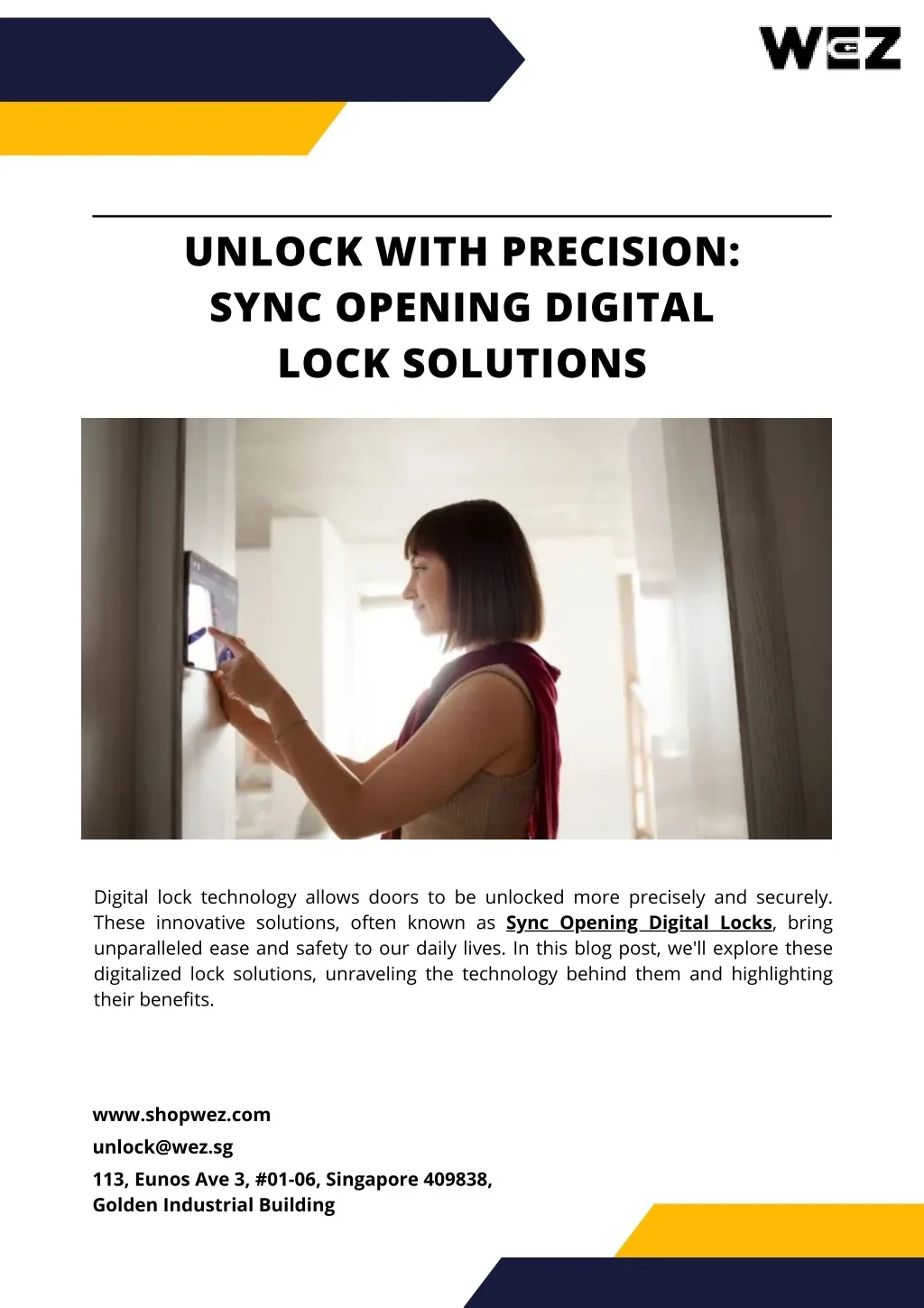 PPT - Unlock With Precision Sync Opening Digital Lock Solutions ...