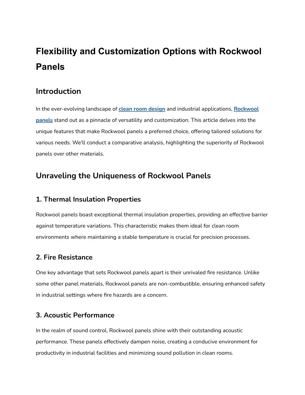 PPT - Flexibility and Customization Options with Rockwool Panels ...