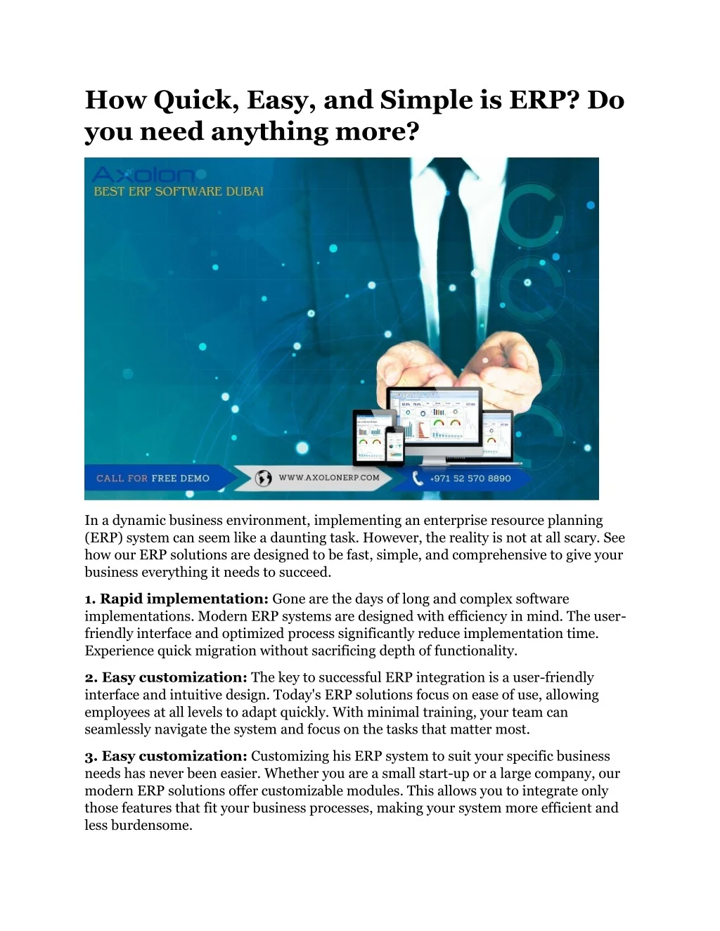 PPT - How Quick, Easy, and Simple is ERP Do you need anything more ...