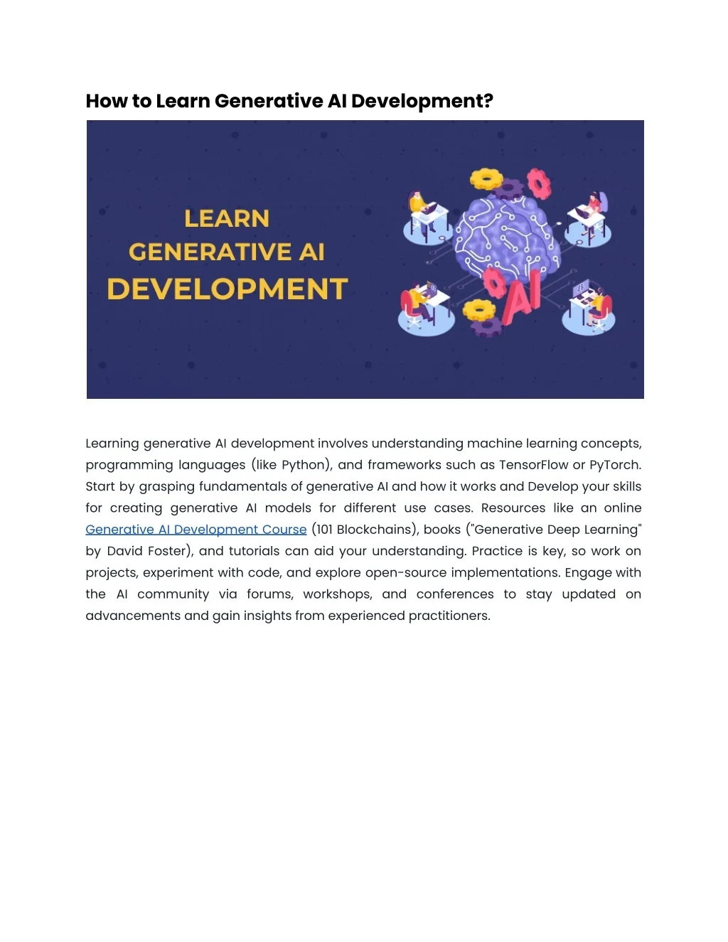 PPT - How to Learn Generative AI Development_ PowerPoint Presentation ...