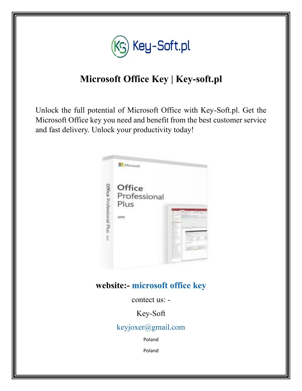 PPT - Microsoft Office Key Key-soft PowerPoint Presentation, free ...