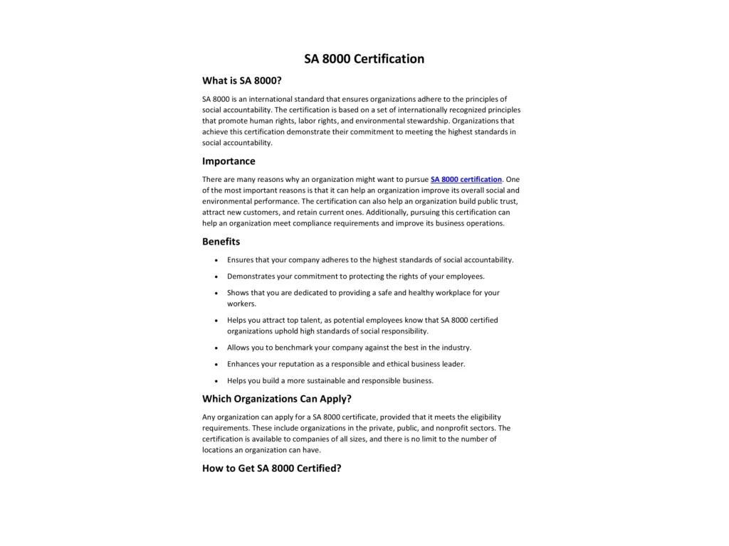 PPT - SA 8000 Certification_00001 PowerPoint Presentation, free ...