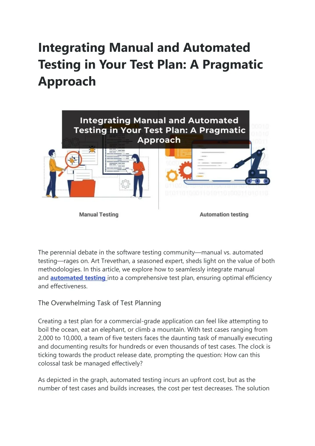 PPT - Integrating Manual and Automated Testing in Your Test Plan ...