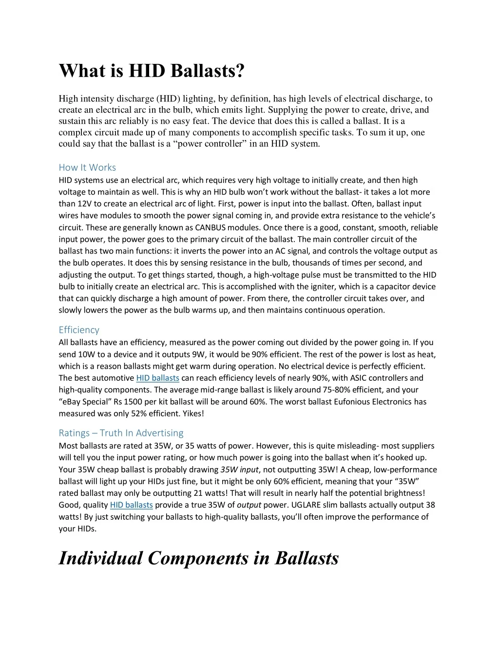 PPT - What is HID Ballasts PowerPoint Presentation, free download - ID ...