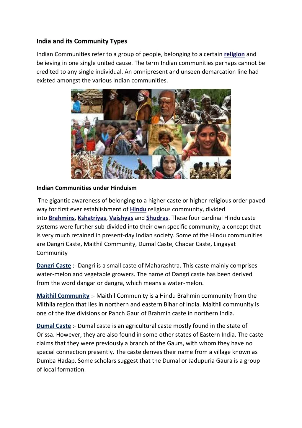 PPT - India and its Community Types PowerPoint Presentation, free ...