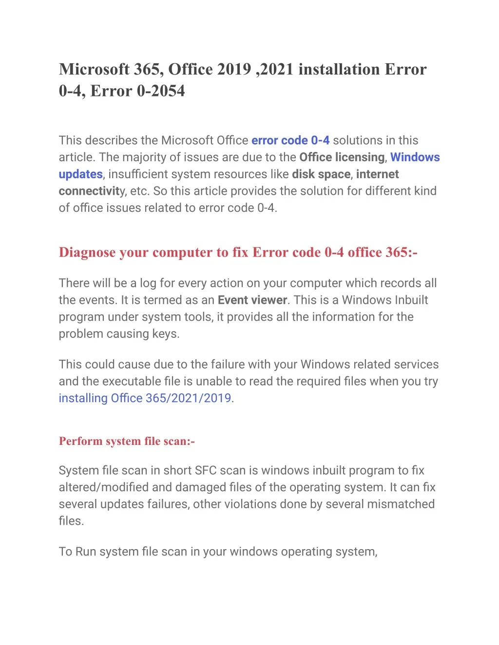 Ppt Microsoft 365 Office 2019 2021 Installation Error 0 4 Error 0 4851