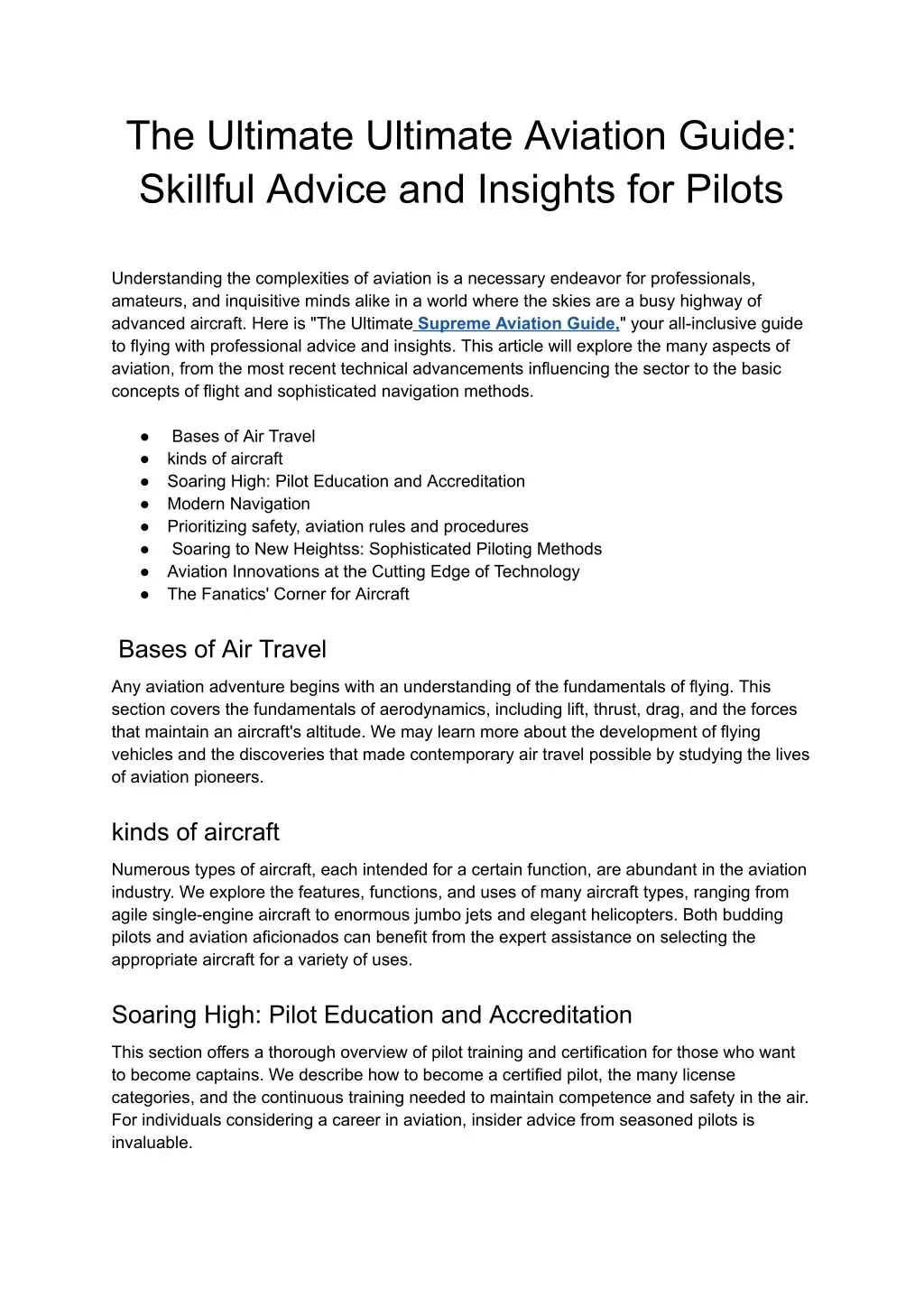 PPT - The Ultimate Ultimate Aviation Guide_ Skillful Advice and ...