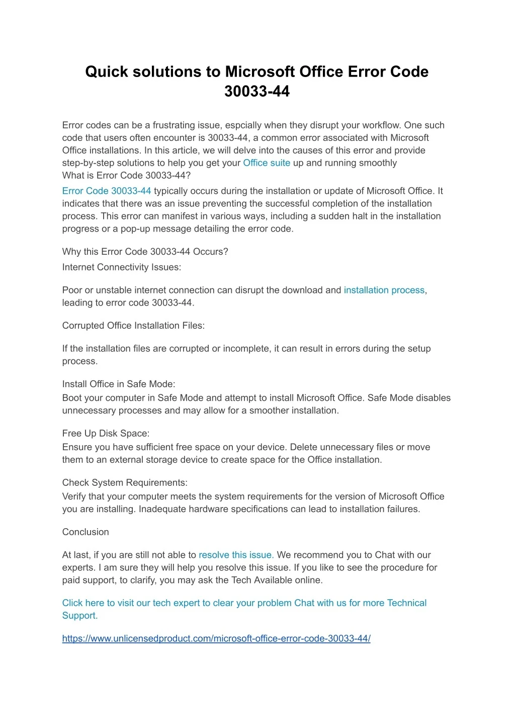 PPT - Quick solutions to Microsoft Office Error Code 30033-44 ...