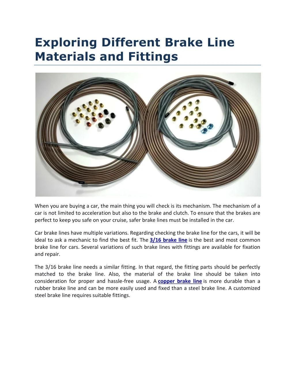 PPT - Exploring Different Brake Line Materials and Fittings PowerPoint ...