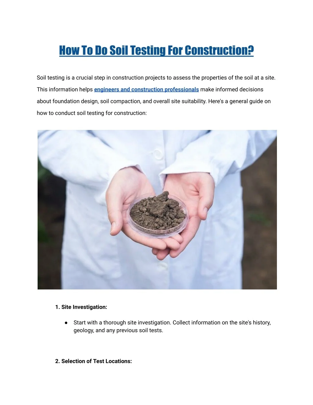 PPT - How To Do Soil Testing For Construction? PowerPoint Presentation ...