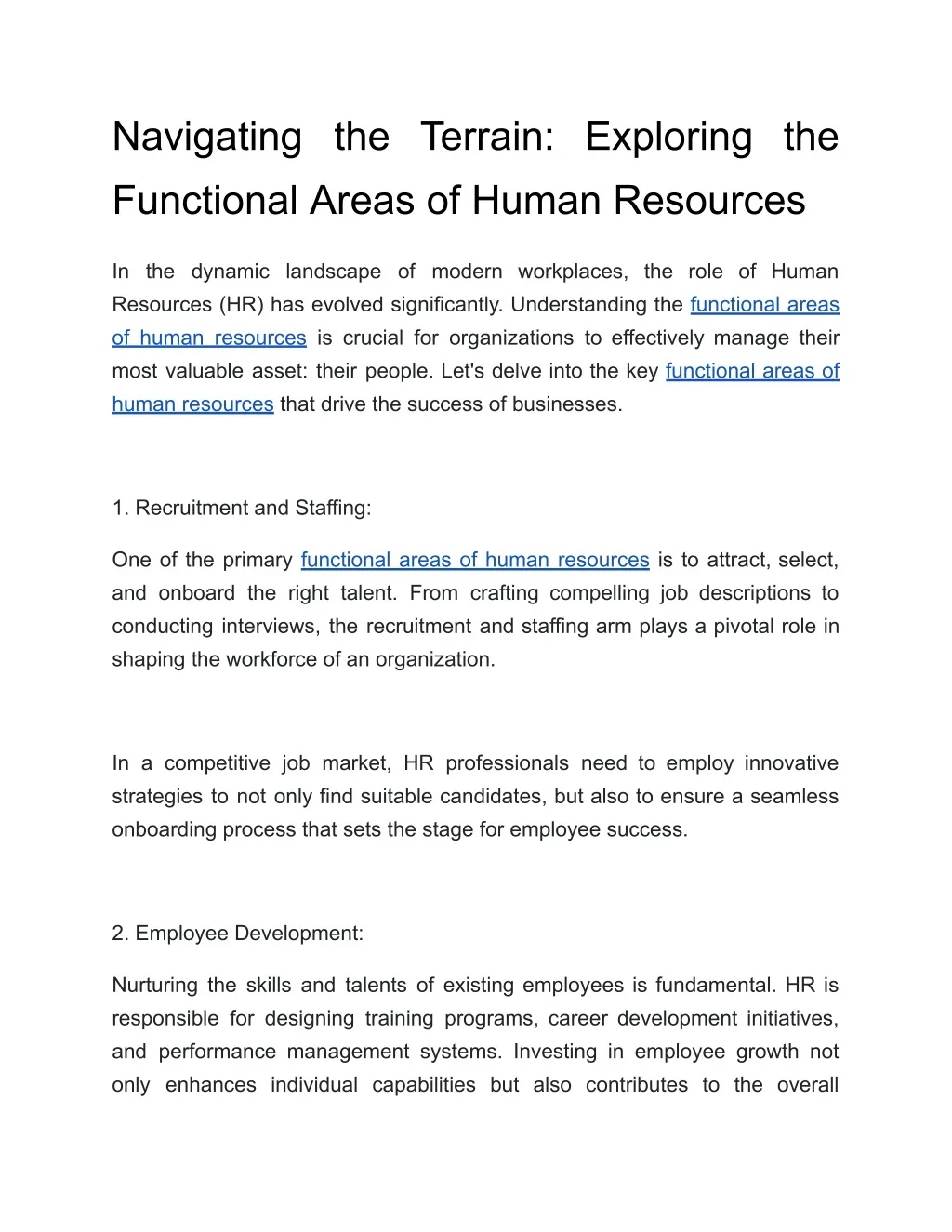 PPT - Navigating the Terrain: Exploring the Functional Areas of Human ...