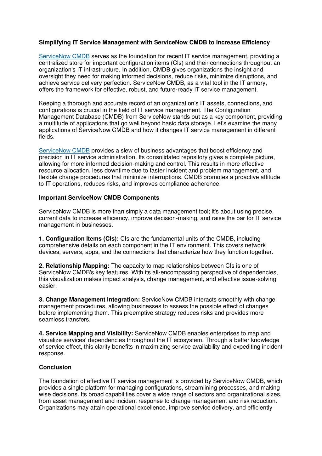 PPT - Simplifying IT Service Management with ServiceNow CMDB to ...