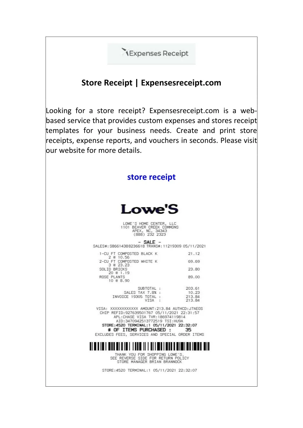 PPT - Store Receipt Expensesreceipt.com PowerPoint Presentation, free ...