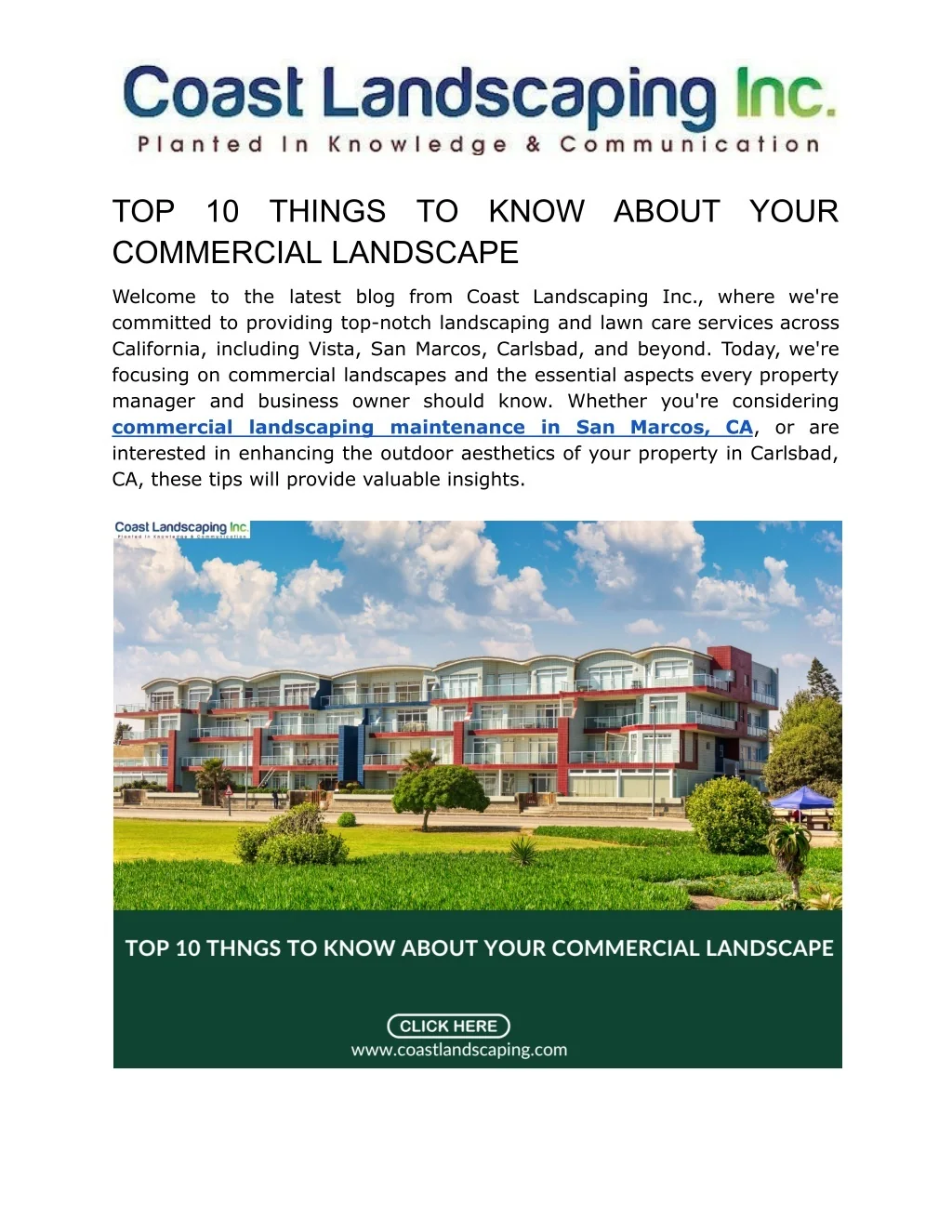 PPT - TOP 10 THINGS TO KNOW ABOUT YOUR COMMERCIAL LANDSCAPE PowerPoint ...