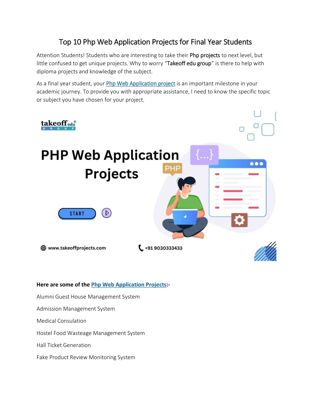 PPT - Top 10 Php Web Application Projects for Final Year Students PowerPoint Presentation - ID ...