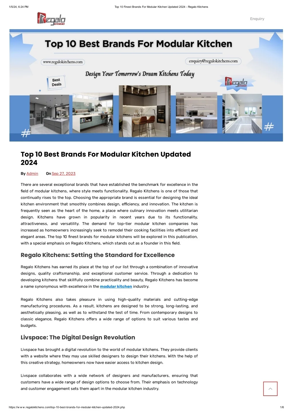 PPT - Top 10 Best Brands For Modular Kitchen Updated 2024 PowerPoint ...