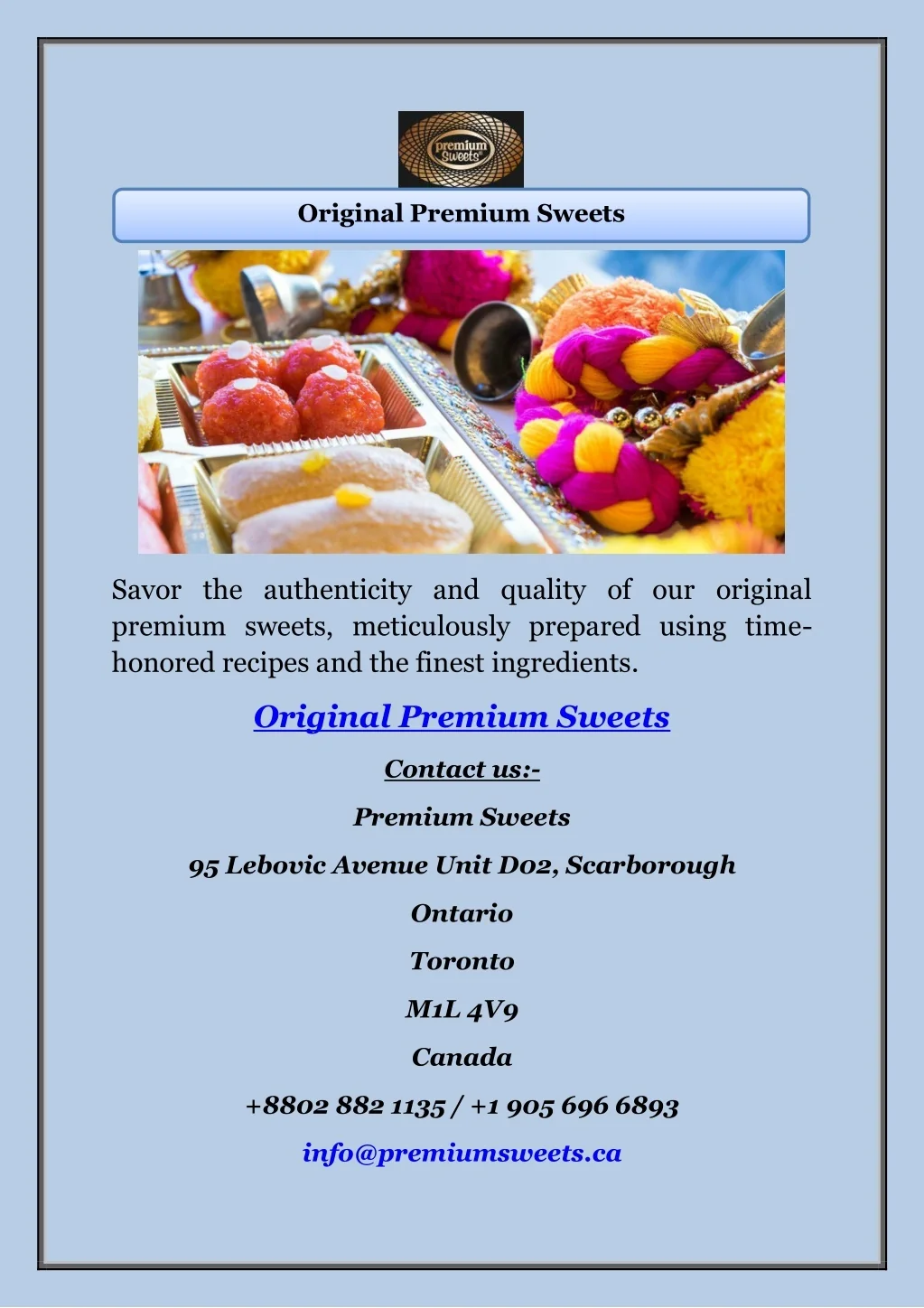 PPT - Original Premium Sweets PowerPoint Presentation, free download ...
