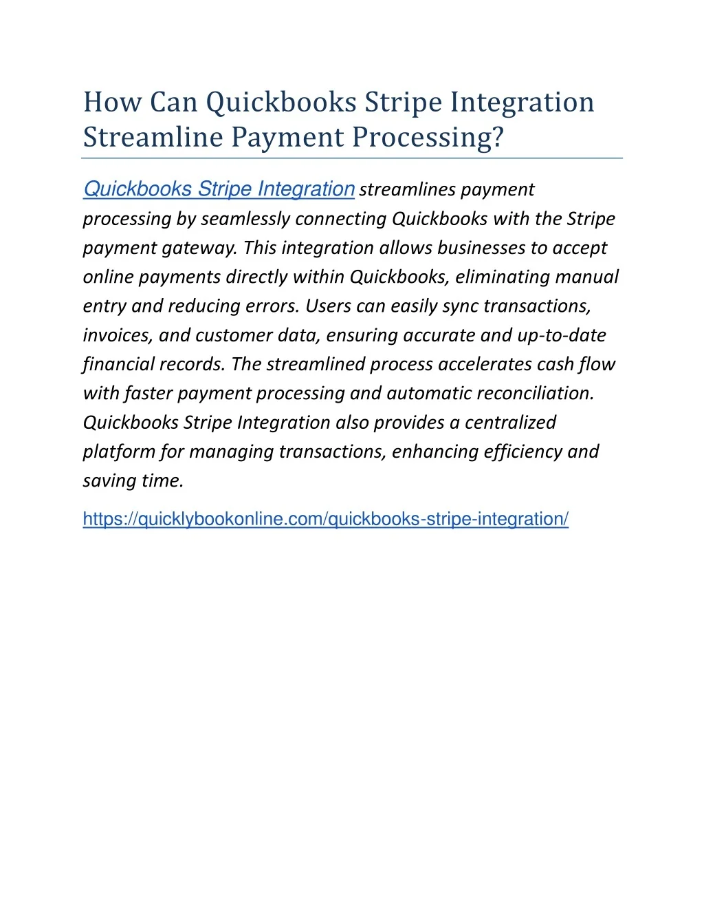 PPT - How Can Quickbooks Stripe Integration Streamline Payment Processing PowerPoint ...