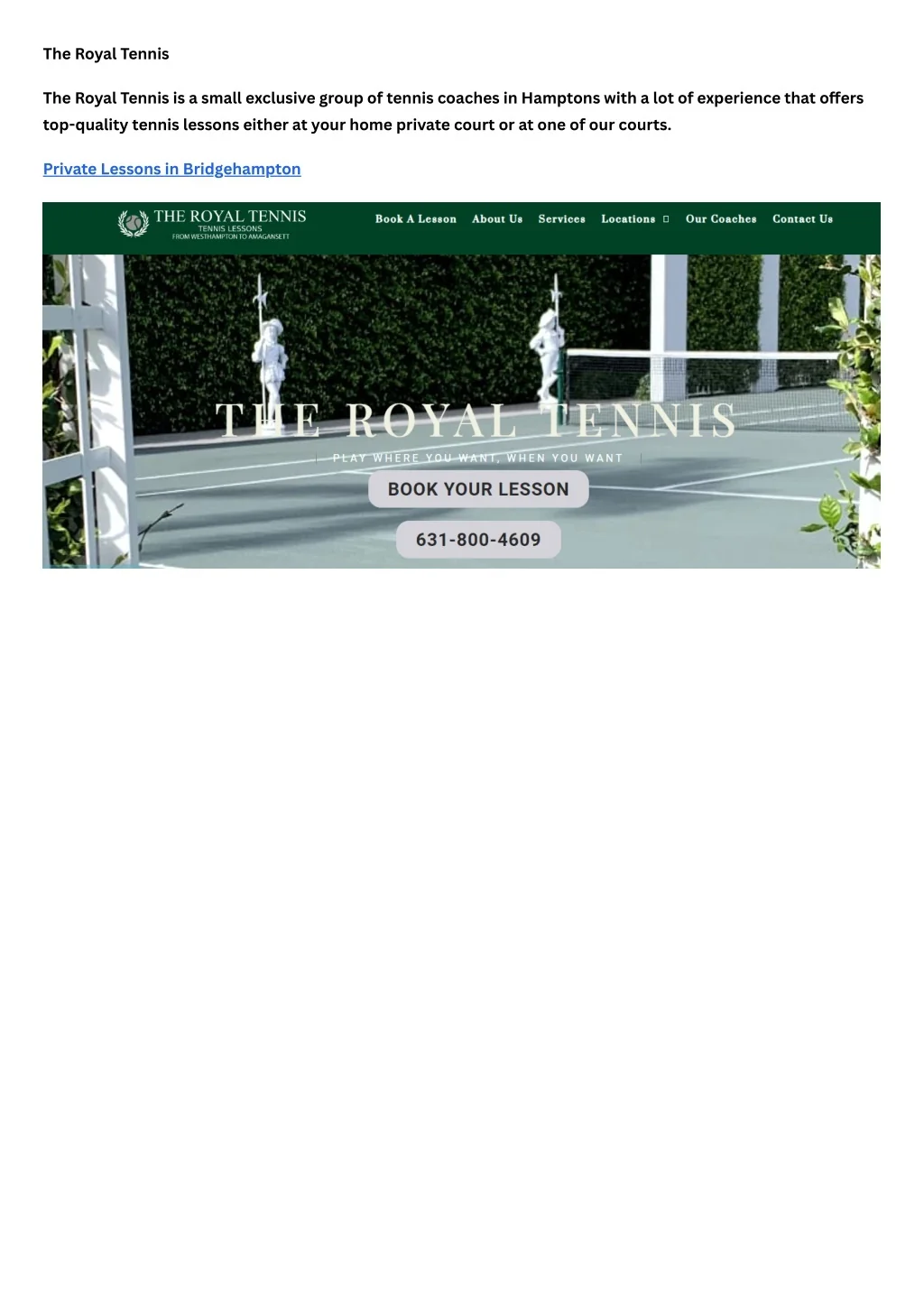PPT - The Royal Tennis PowerPoint Presentation, free download - ID:12806677