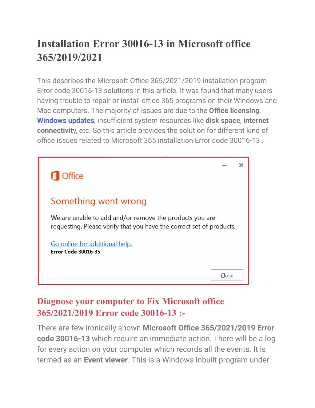 PPT - Installation Error 30016-13 in Microsoft office 365_2019_2021 PowerPoint Presentation - ID ...