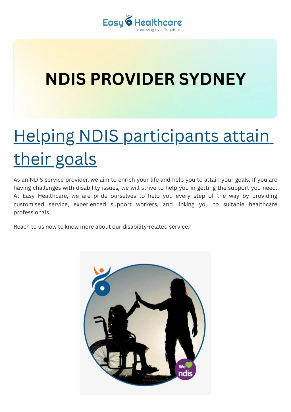 PPT - NDIS PROVIDER SYDNEY PowerPoint Presentation, free download - ID ...