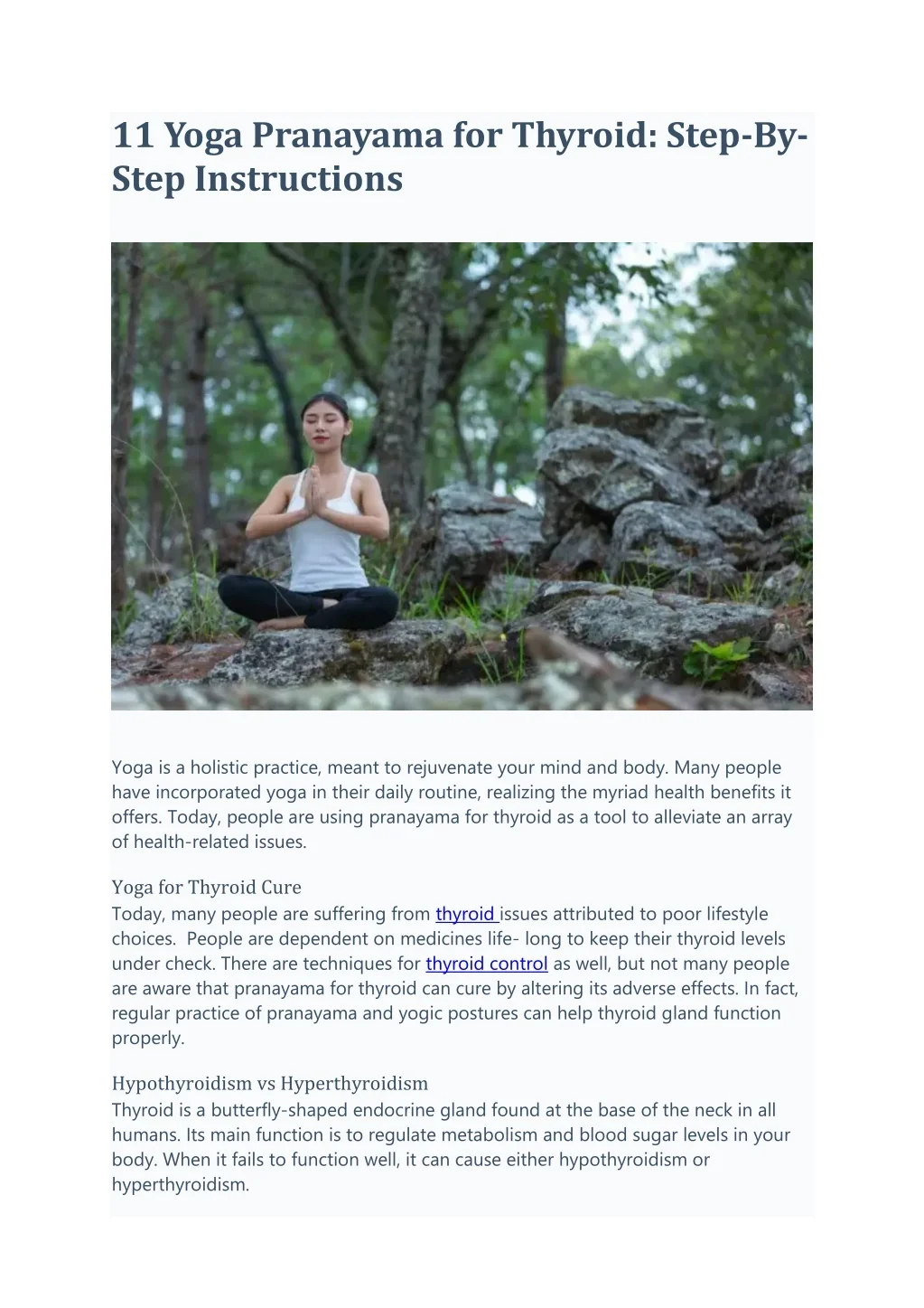 PPT - 11 Yoga Pranayama for Thyroid Step-By-Step Instructions ...