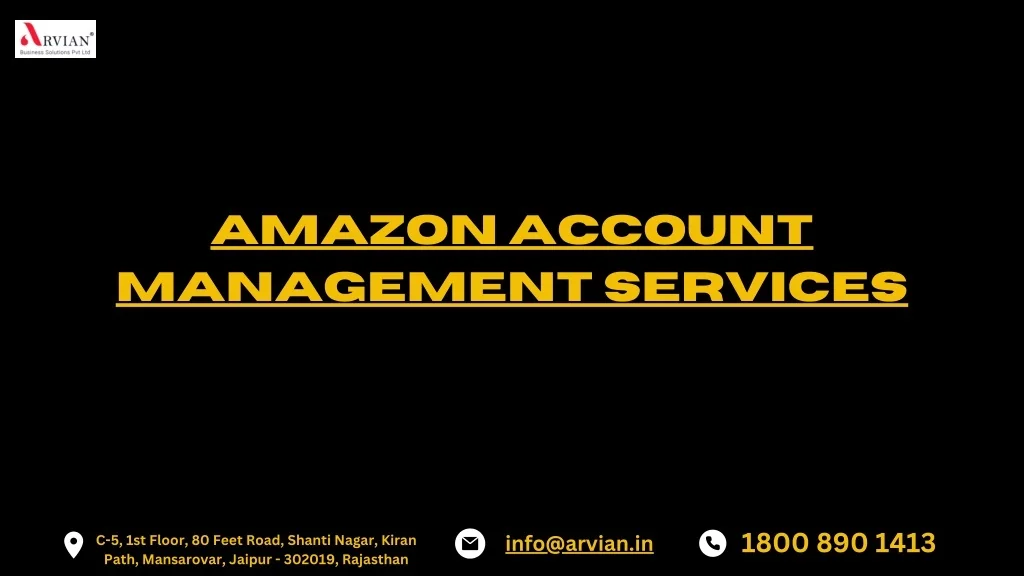 PPT - Amazon Account Management Services PowerPoint Presentation, free ...