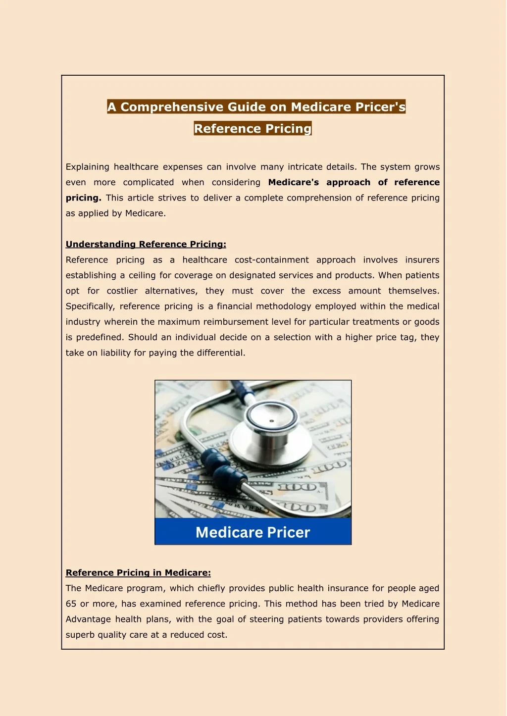 PPT - A Comprehensive Guide on Medicare Pricer's Reference Pricing ...