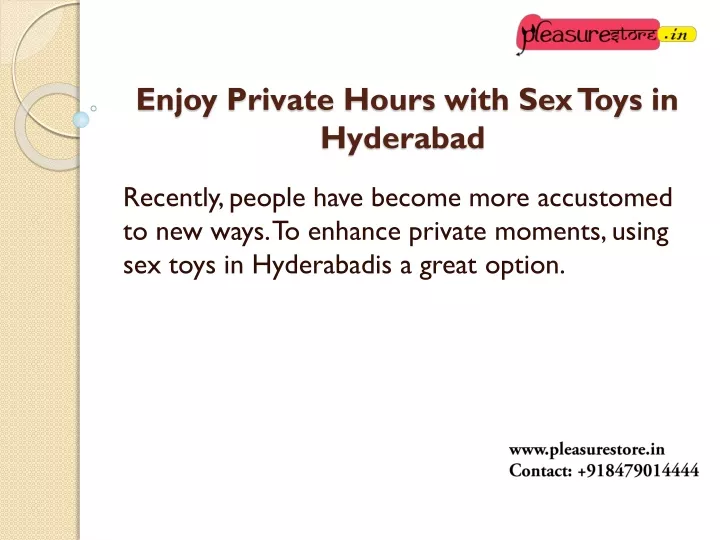 Ppt Pleasurestore For Hyderabad Powerpoint Presentation Free