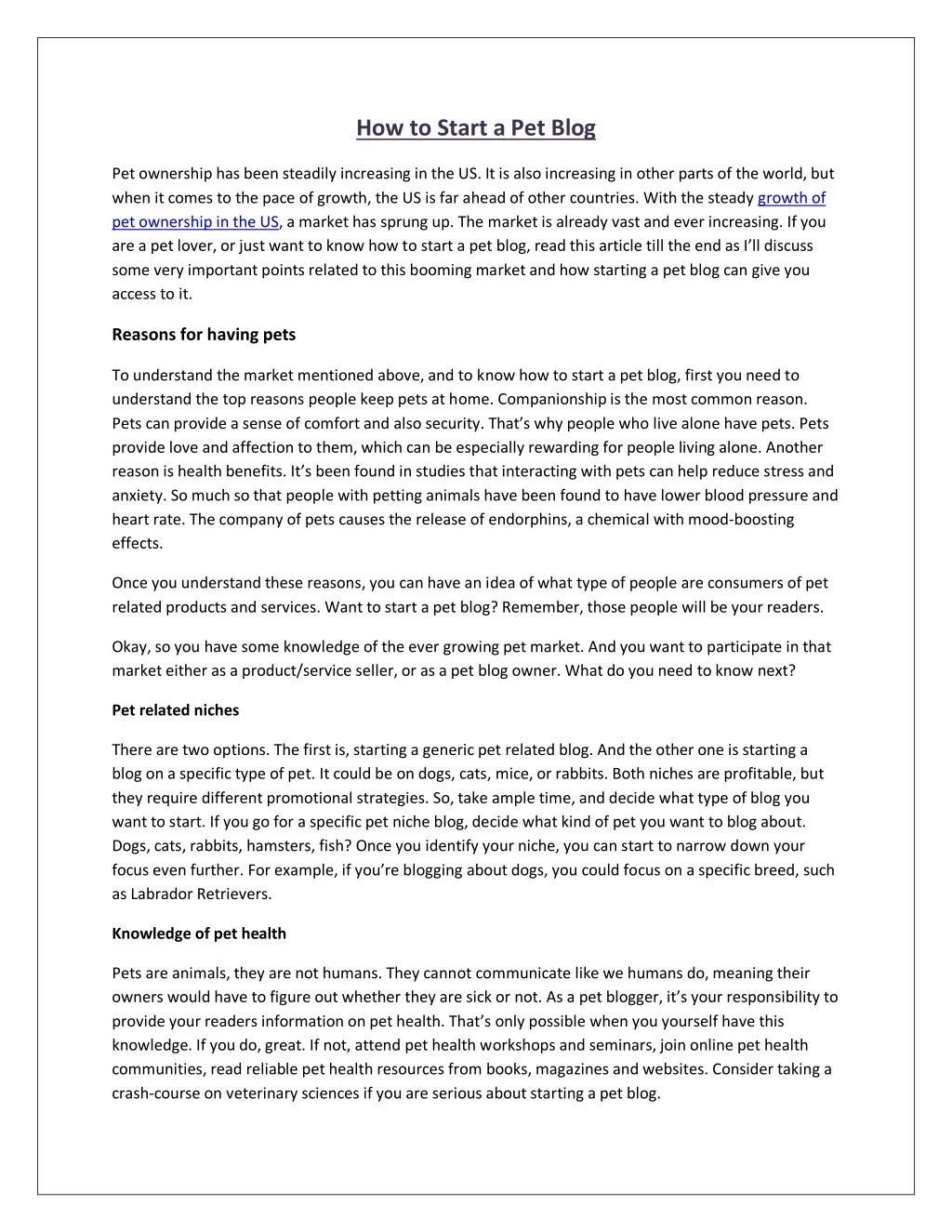 PPT - How to Start a Pet Blog PowerPoint Presentation, free download ...