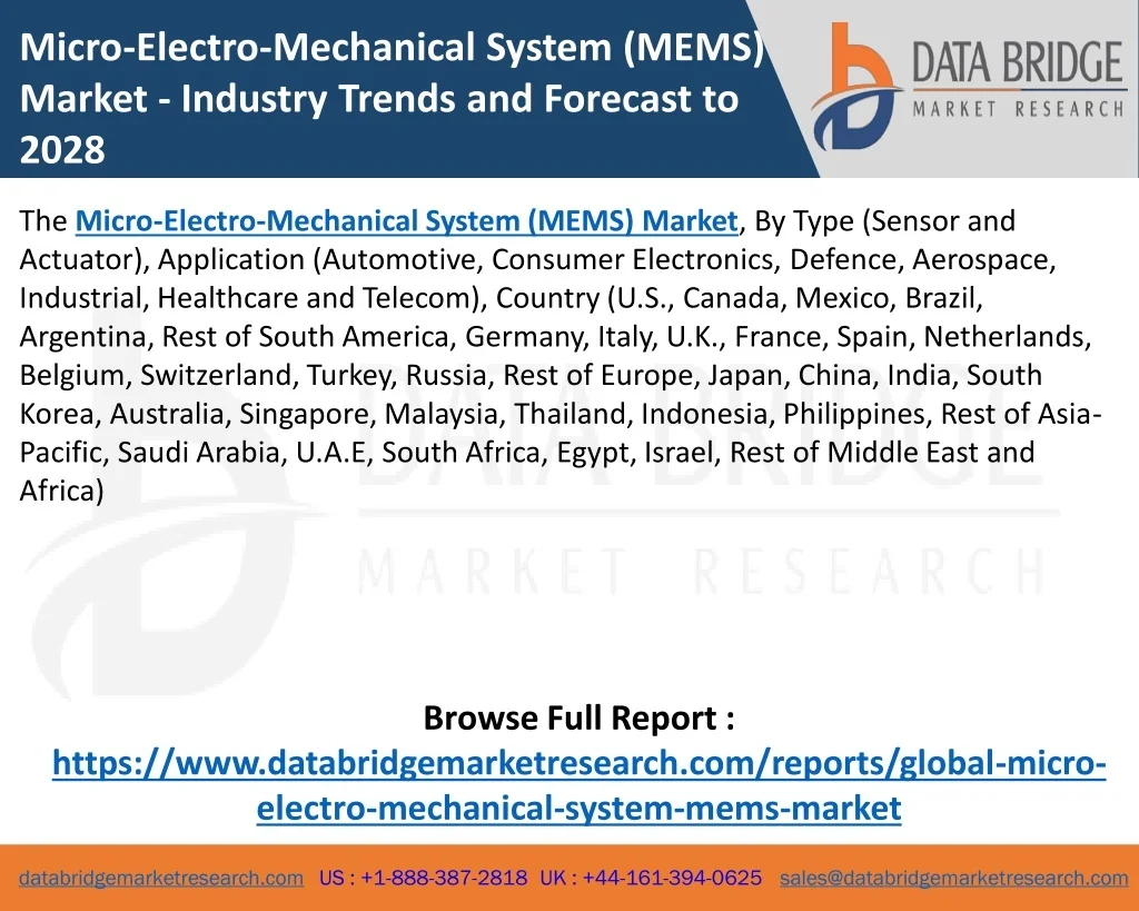 PPT - Micro-Electro-Mechanical System (MEMS) Market PowerPoint Presentation - ID:12813726
