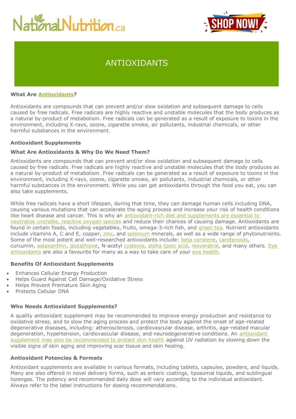 PPT - ANTIOXIDANTS PowerPoint Presentation, free download - ID:12817057