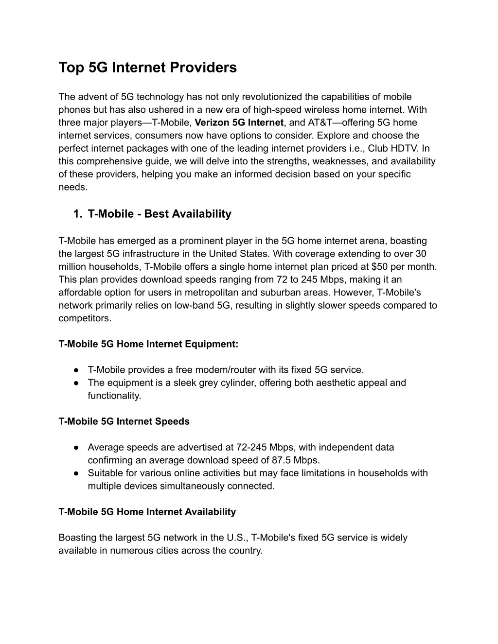 PPT - Top 5G Internet Providers PowerPoint Presentation, free download ...
