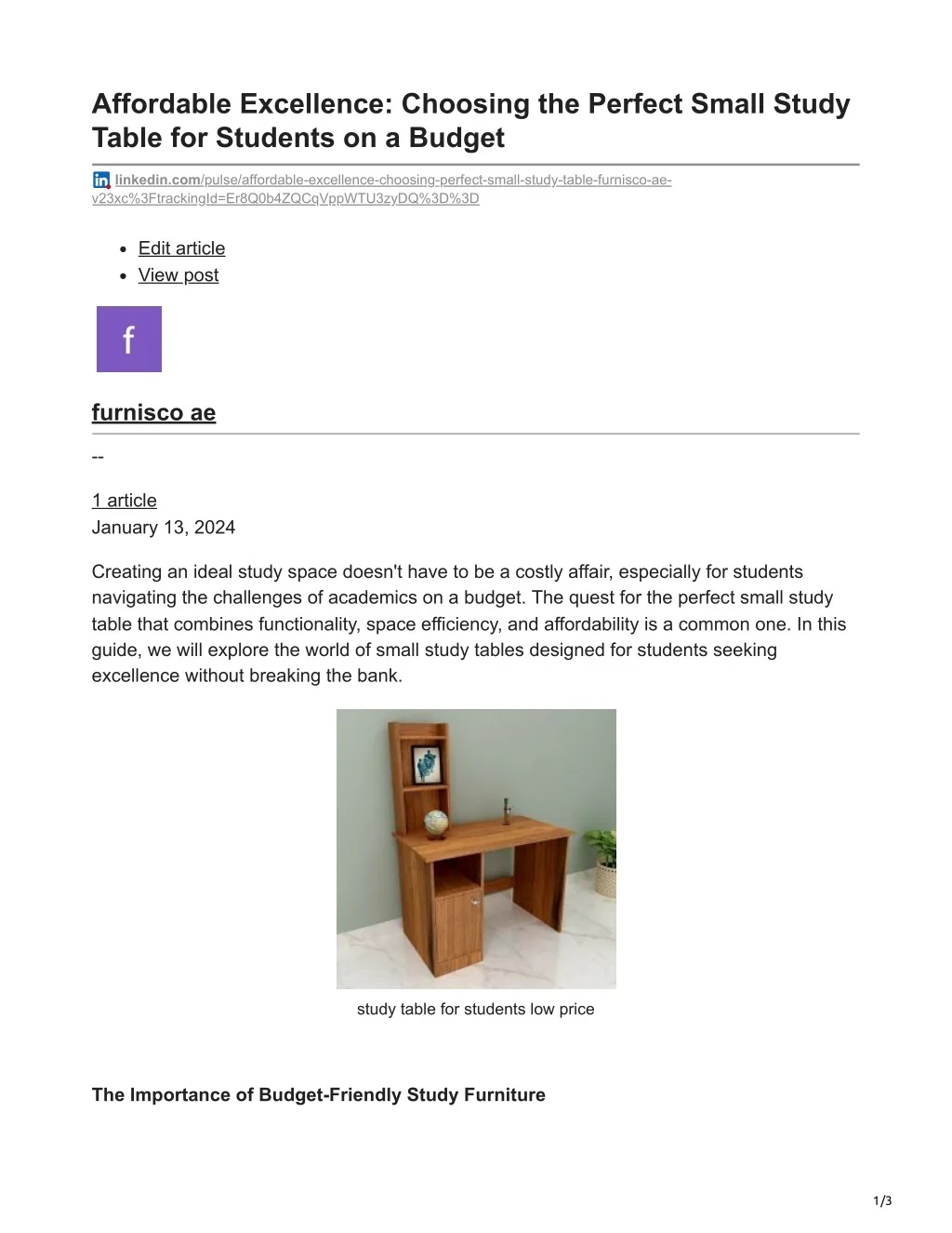 PPT - Affordable Excellence Choosing the Perfect Small Study Table for ...