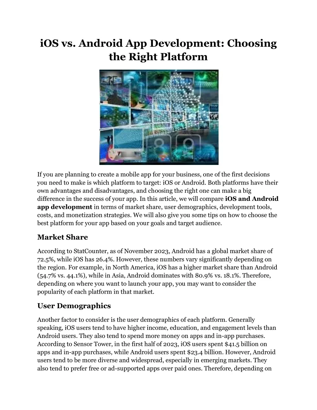 PPT - iOS vs. Android App Development Choosing the Right Platform ...