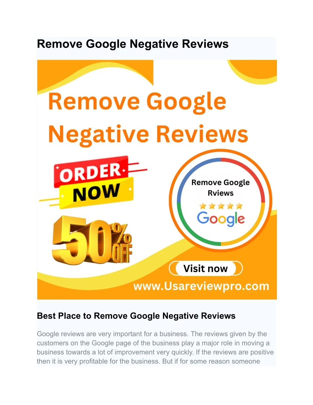 PPT - Remove Google Negative Reviews PowerPoint Presentation, free ...