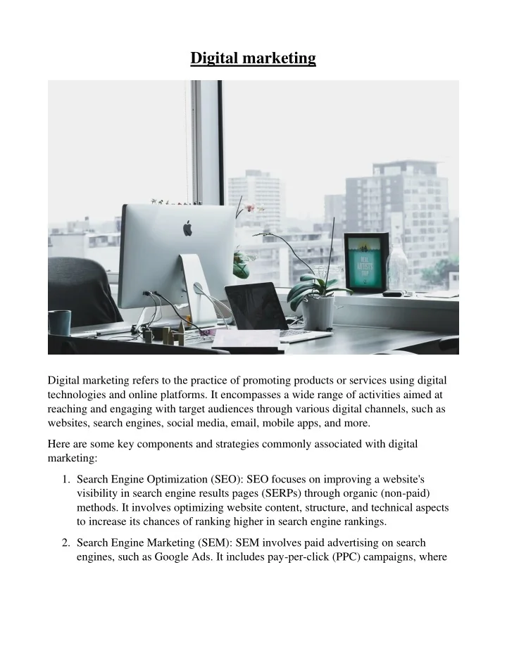 PPT - Digital marketing PowerPoint Presentation, free download - ID ...