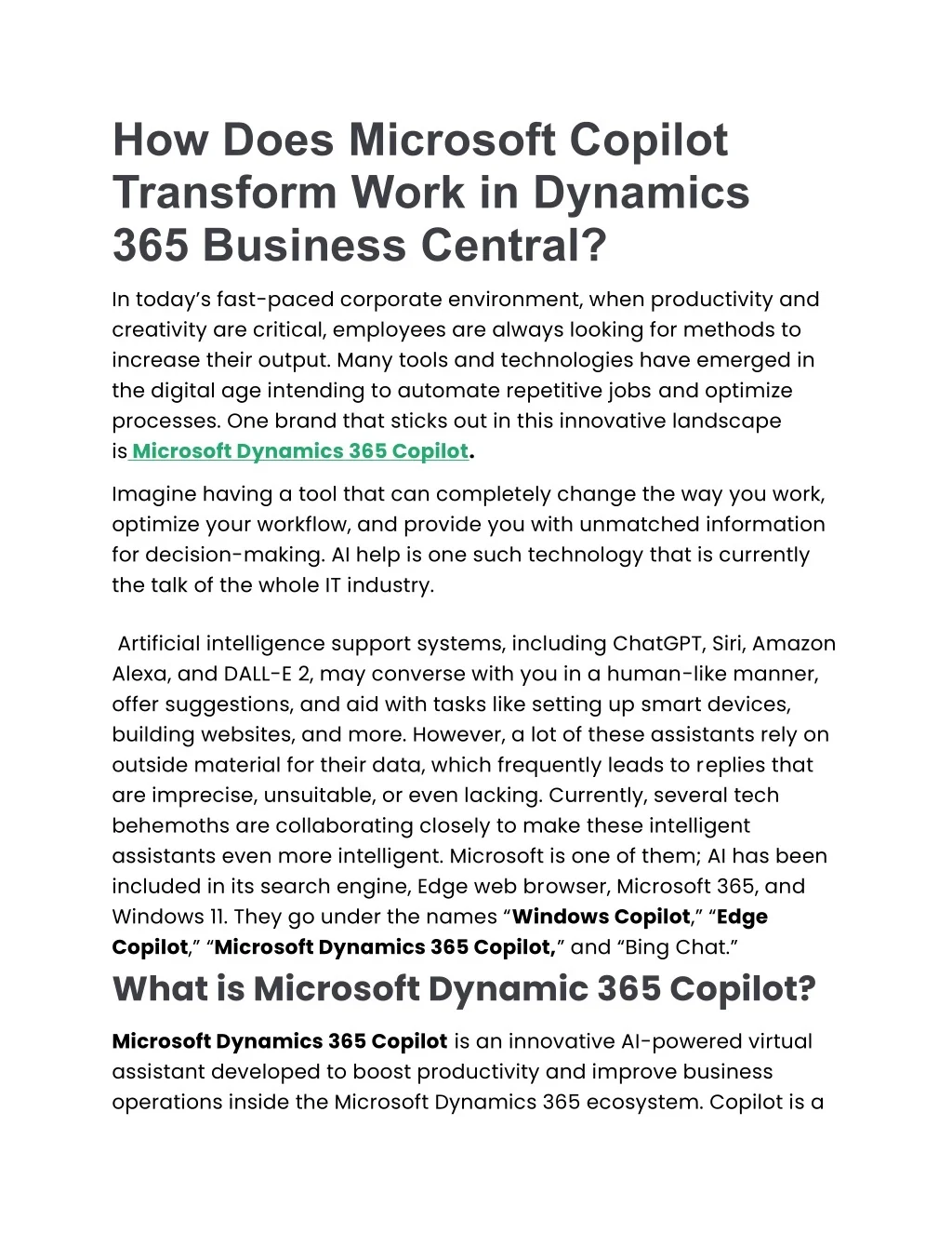 PPT - How Does Microsoft Copilot Transform Work in Dynamics 365 Business Central PowerPoint ...