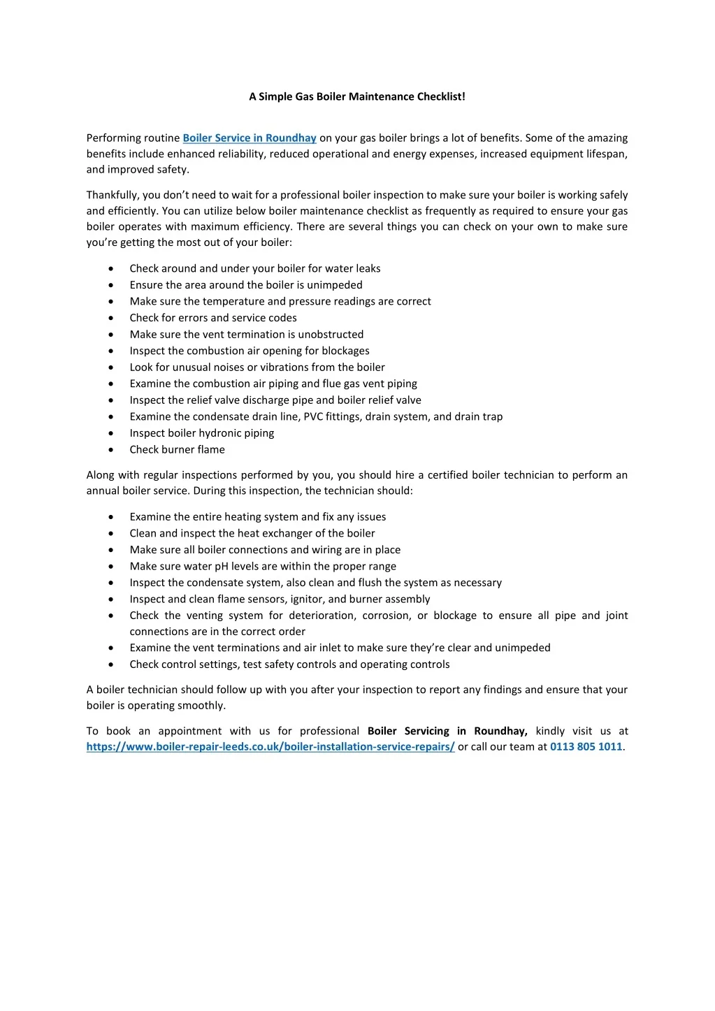 PPT - A Simple Gas Boiler Maintenance Checklist! PowerPoint ...