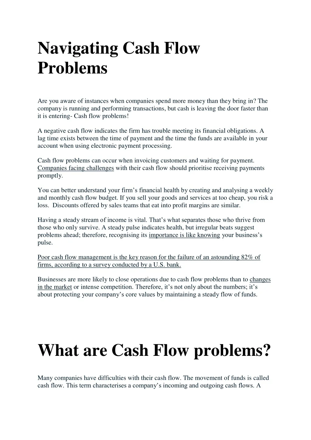 PPT - Navigating Cash Flow Problems PowerPoint Presentation, free download - ID:12835475