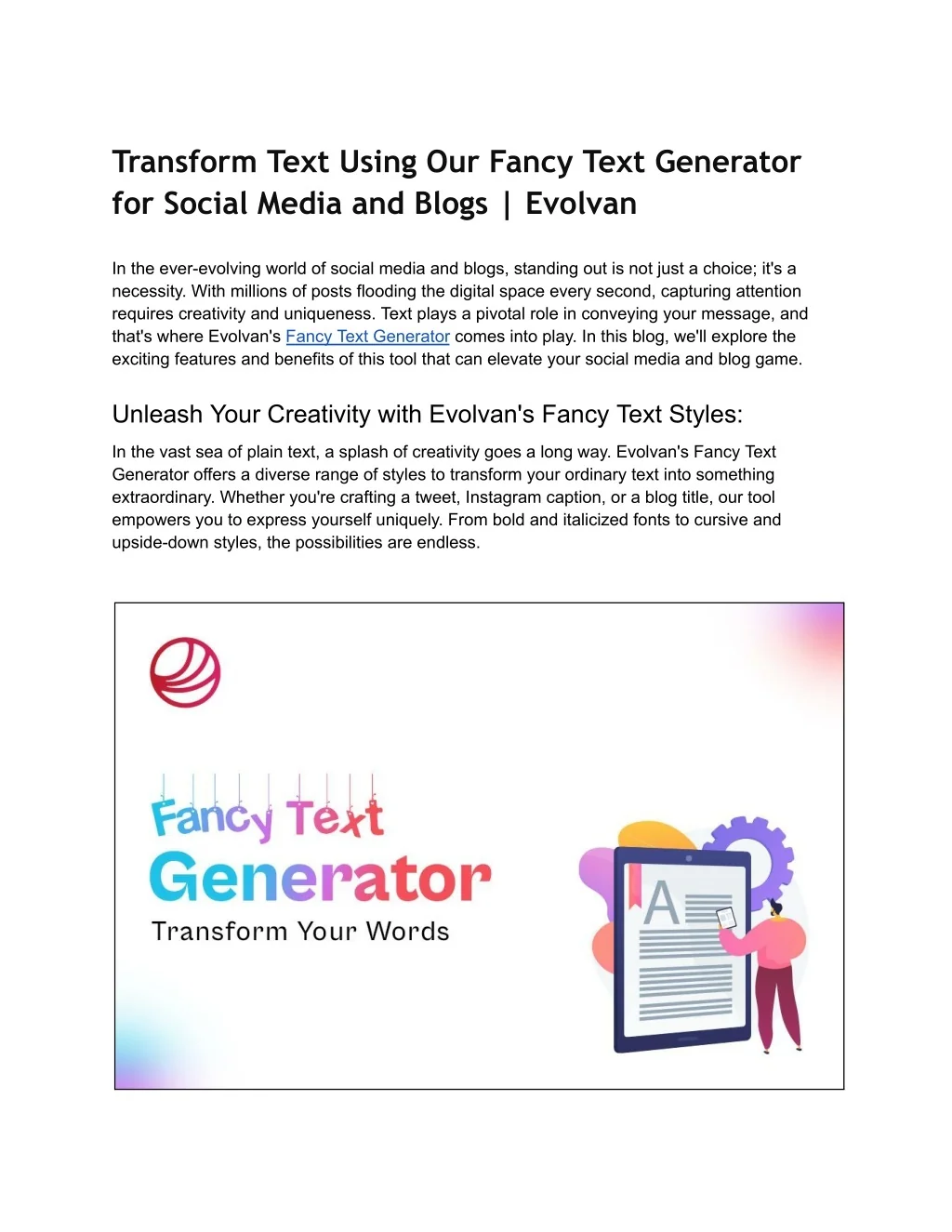 PPT - Transform Text Using Our Fancy Text Generator for Social Media ...