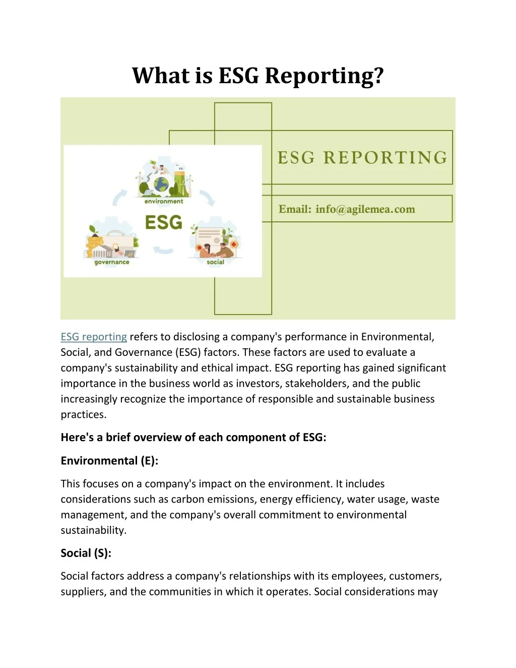 PPT - What is ESG Reporting PowerPoint Presentation, free download - ID ...