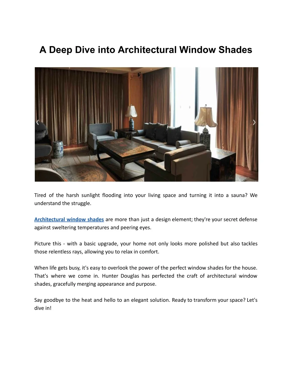 PPT - A Deep Dive into Architectural Window Shades PowerPoint ...